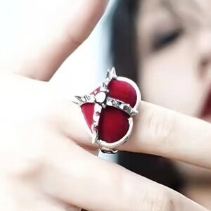 Jewelry | Goth Heart Ring | Poshmark